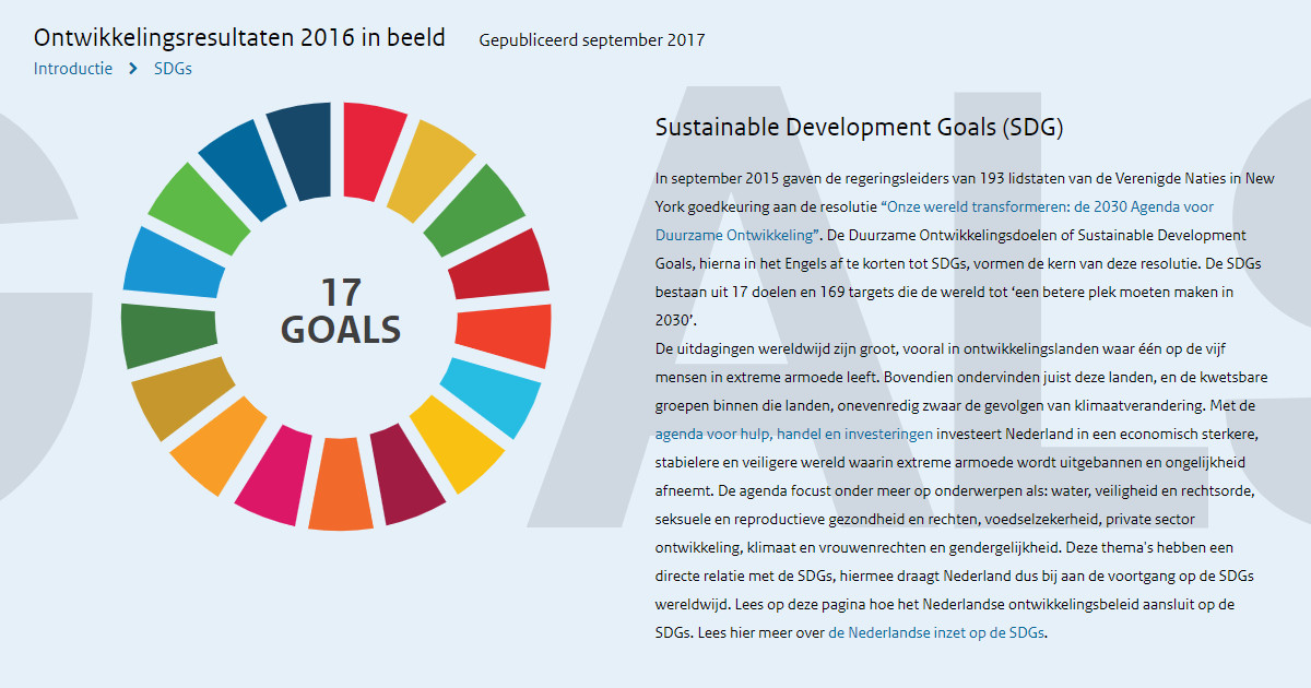 Dutch Development results | Sustainable Development Goals (SDGs)